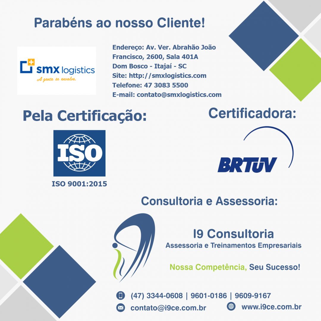 Cliente Certificado - SMX Logistics - I9 Consultoria Empresarial